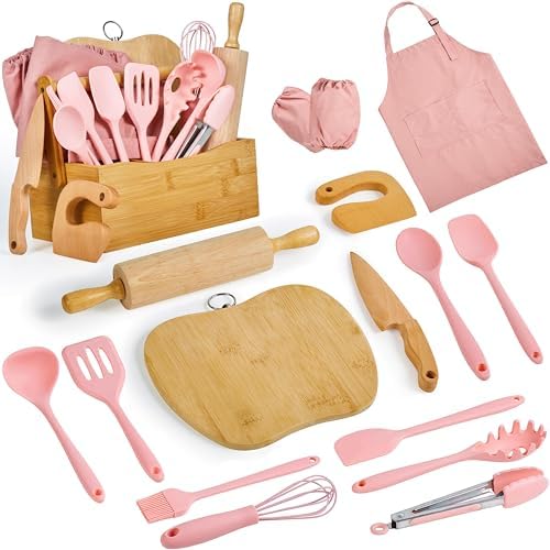Amazon.com: Pulcher Kids Cooking & Baking Sets Real Little Chef Cooking ...
