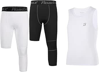 Amazon.com: Boys Compression Set: One Leg Compression Pants and Tank ...