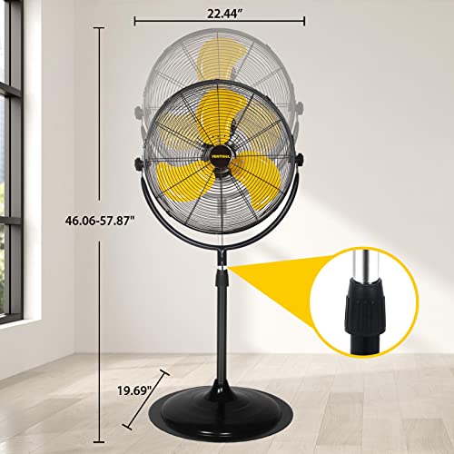 Snapklik.com : 18 Inch Floor Fan, 3-Speed High Velocity Standing Fan ...