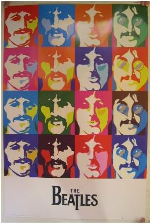 Amazon.com: The Beatles Commercial Poster Faces Psychedelic: Prints ...