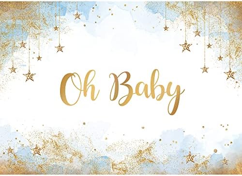 Amazon.com : Newsely Oh Baby Sign Backdrop for Baby Shower Boys ...