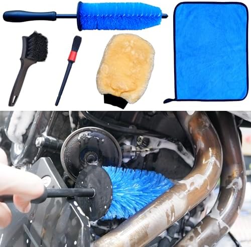 Amazon.com: Motorcycle Cleaning Brush Kit 6 Pack, Easy Reach Brush ...