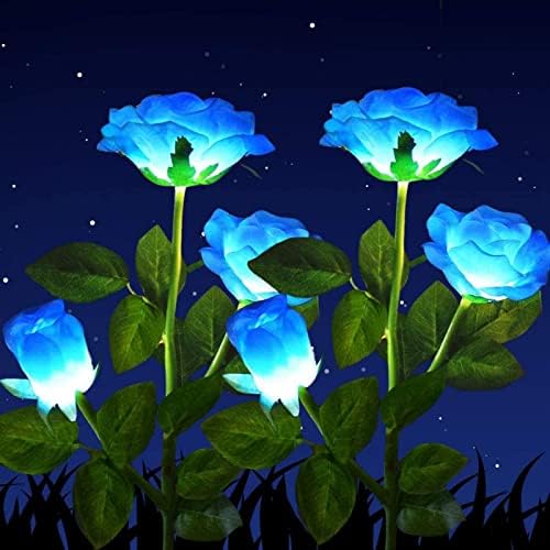 Anordsem Solar Roses Garden Lights - 2 Pack Garden Decor Lights ...