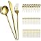 Amazon.com | Evanda Gold Silverware Set 60 Piece Service for 12 ...