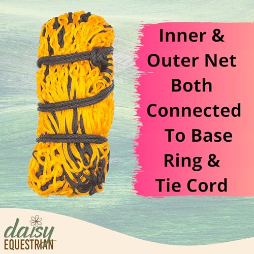 Double Hay Net For Horses – Metal Ring Net Bag With Strong Mesh Holes ...