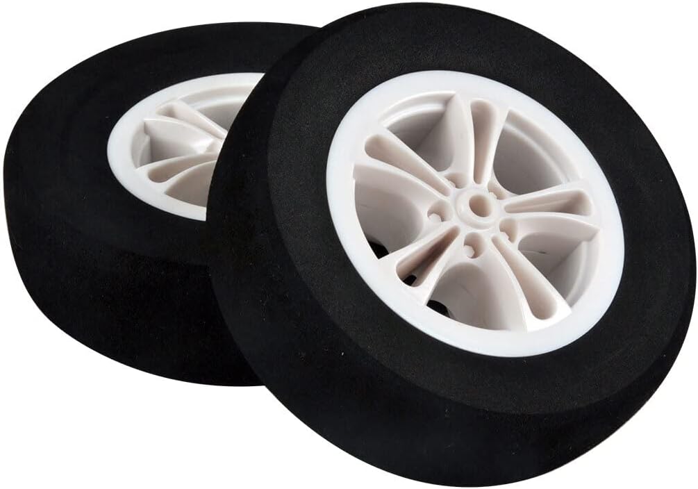 Amazon.com: RC Plane Wheel 1 Pair Sponge Wheel Tires 55mm 65mm 80mm ...