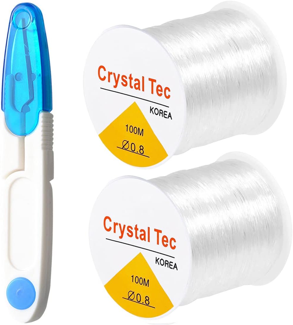 Amazon.com: 0.8mm Bracelet Elastic String for Bracelet Making, QBJAYTY ...