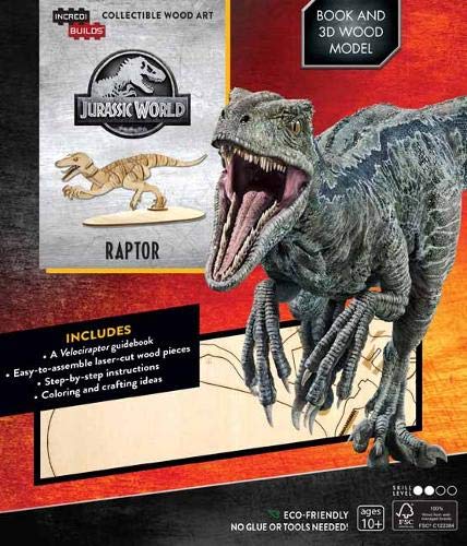 IncrediBuilds: Jurassic World: Raptor Book and 3D Wood Model ...