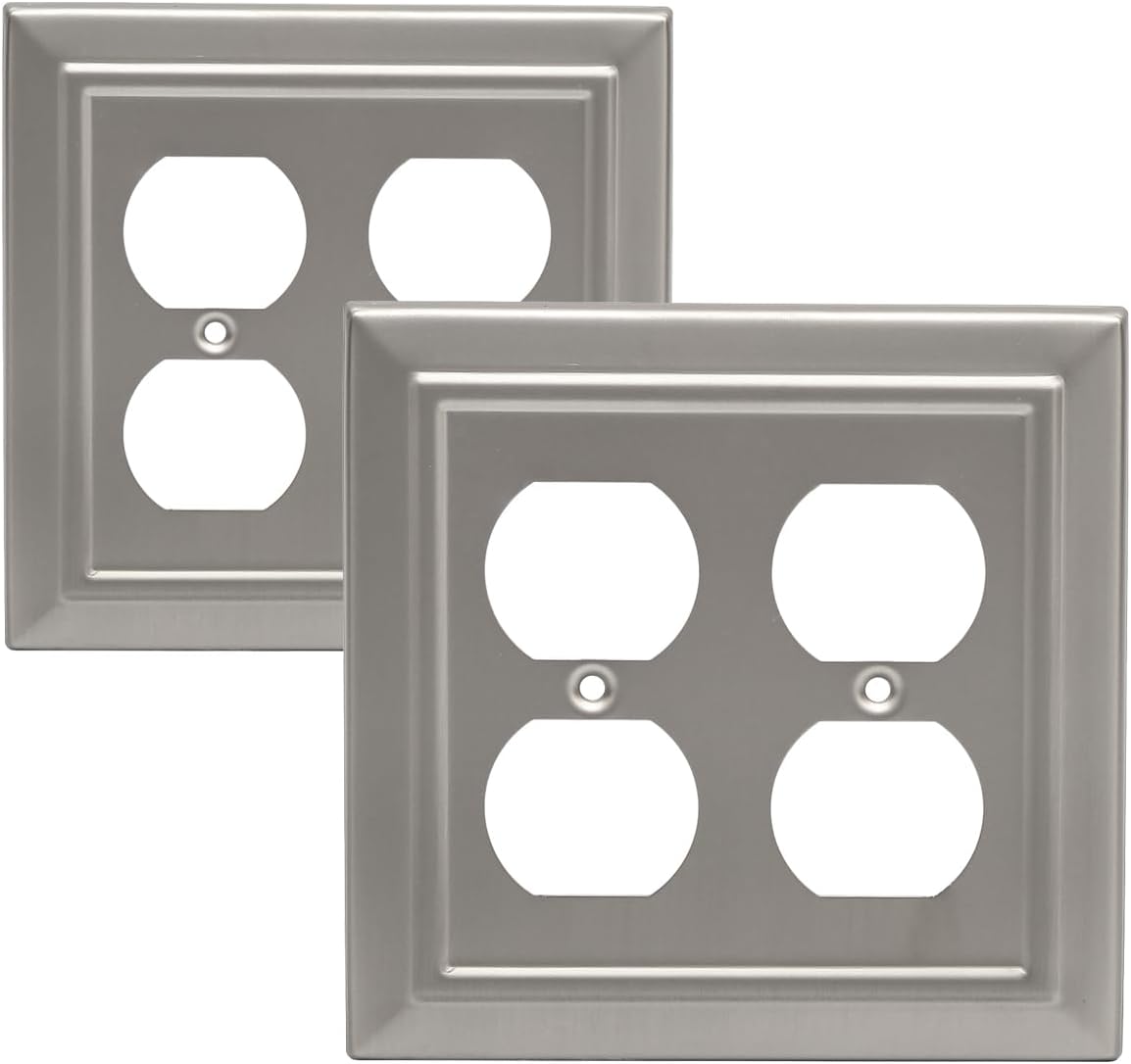 Dyekou Metal Wall Plate for Electrical Outlets, Decorative Brushed ...