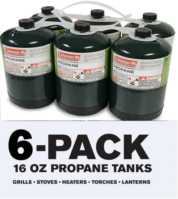 Propane Tank 6 Pack Fuel Cylinders 16oz with Golden Lion Bonus – Yaxa ...