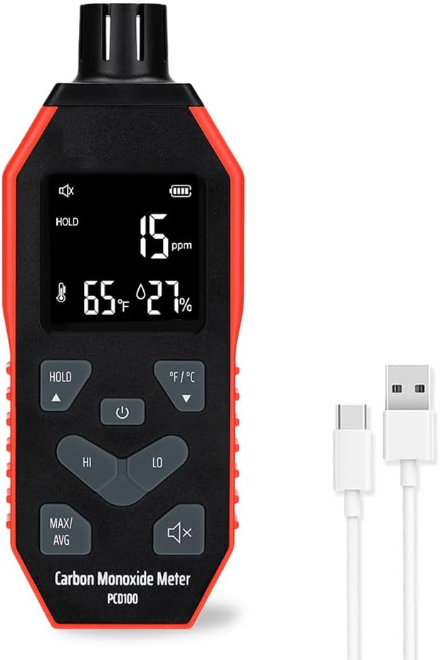 TopTes CT-300 Portable Carbon Monoxide Detector, CO Detector with ...