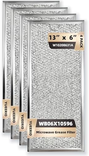 Amazon.com: YUEERIO YUEERIO 13" x 6" Microwave Grease Filter ...