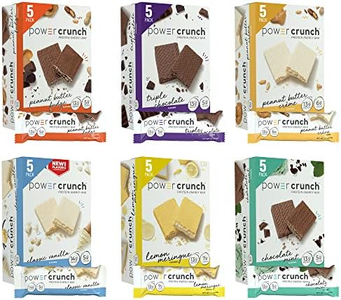 Amazon.com: Power Crunch Protein Wafer Bars, High Protein Snacks with ...