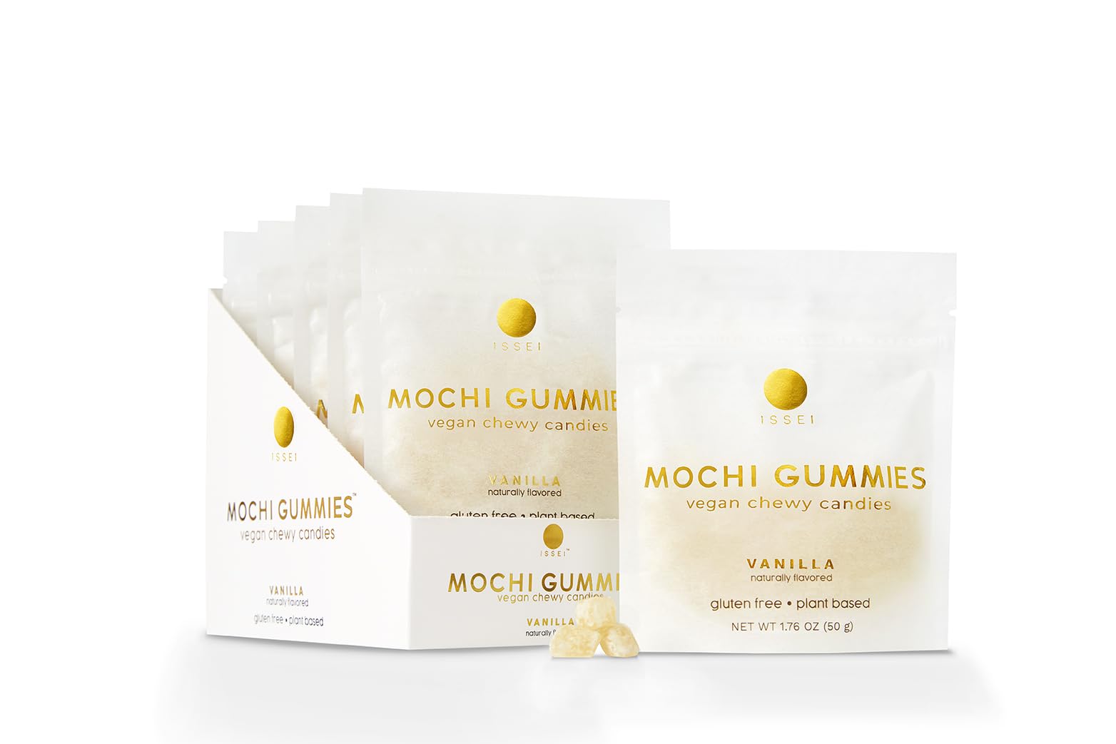 Snapklik.com : ISSEI Mochi Gummies Vegan Chewy Candies Gluten Free Vegan