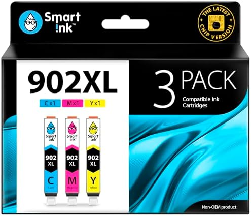 Smart Ink Compatible Ink Cartridge Replacement for HP 902 XL 902XL (5 ...