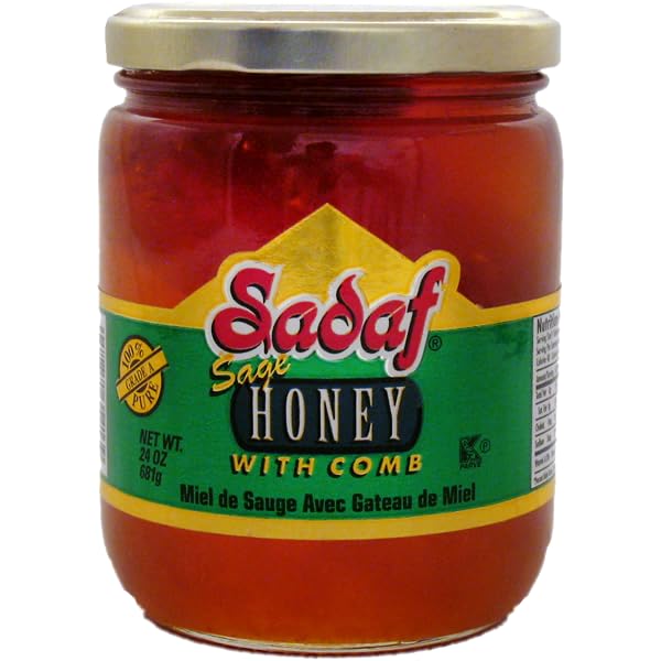 Amazon.com : Sadaf Honey Sage with Comb - Honey Sage for Cooking, Food ...