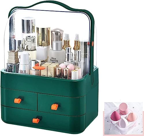 Dravizon Dustproof Cosmetic Storage Box, Cosmetics Skincare Jewelry ...