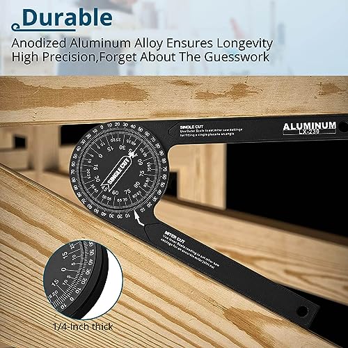 Snapklik.com : Aluminum Miter Saw Protractor 7 Inch Angle Finder Gauge ...