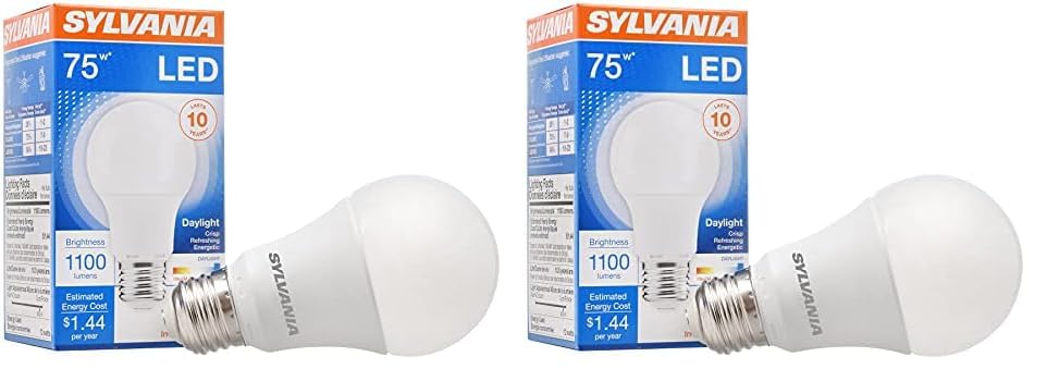 Sylvania LED Light Bulb, 75W Equivalent A19, Efficient 12W, Medium Base ...