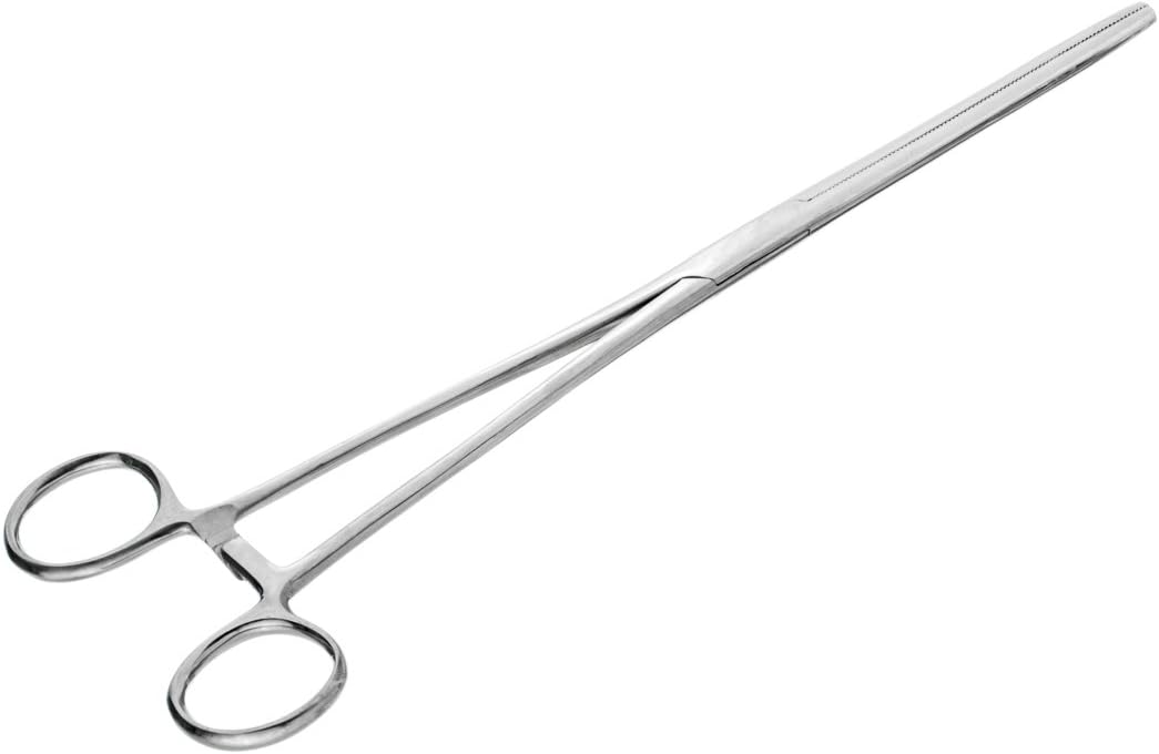 Amazon.com: SE 10-Inch Stainless Steel Straight Forceps - Self-Locking ...