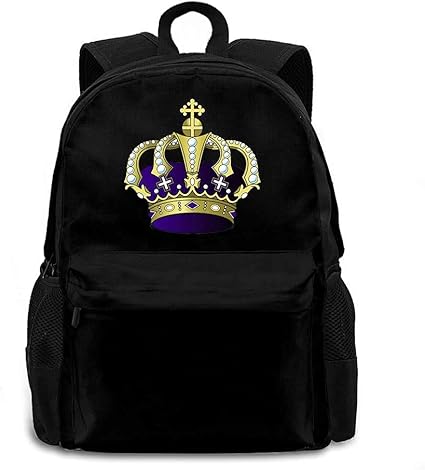 Royal Purple n Gold Crown Adult Backpack Casual Daypacks : Amazon.ca ...