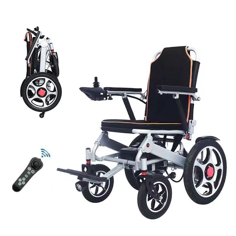Foldable Electric Wheelchair Folding Power Chair Mobility Chair 20 ah ...