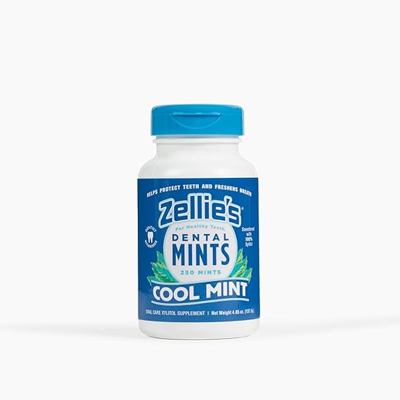 Zellie's | 100% Xylitol Sugar Free Cool Mint Breath Mints | Non-GMO ...