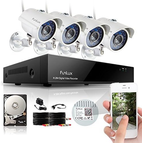 Amazon.co.jp: Funlux 8CH 960H QR Code Easy Setup Video Security Camera ...