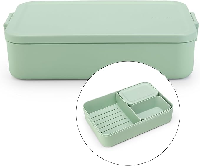 Amazon.com: Brabantia Make & Take Bento Lunch Box (Jade Green) 2 ...