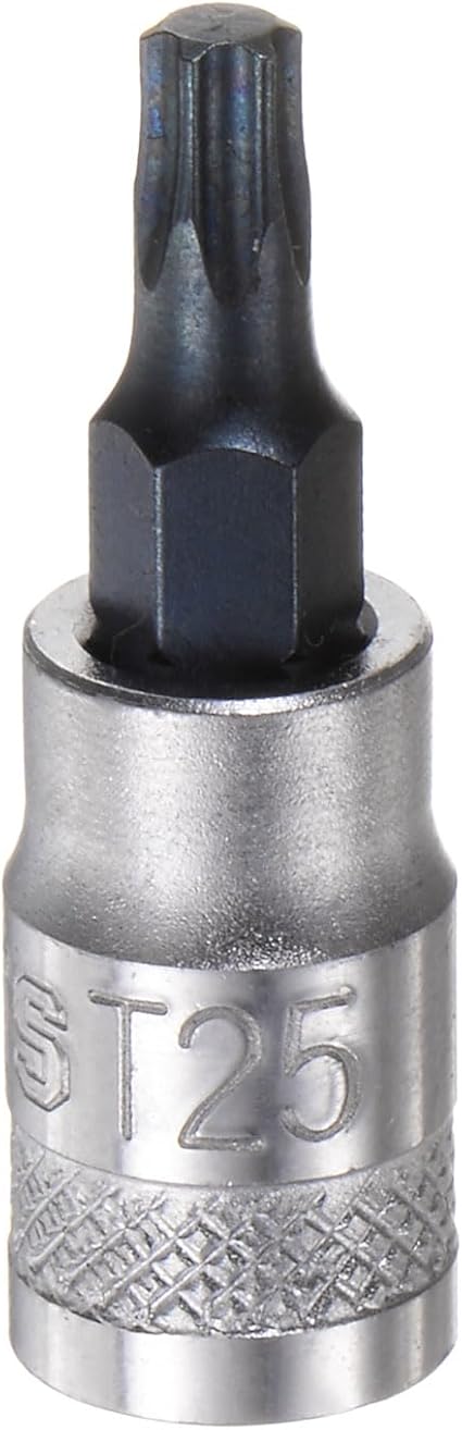Amazon.com: HARFINGTON Torx Bit Socket T25 Solid Star 1/4" Drive 1.46" Length S2 Steel Bit CR-V ...