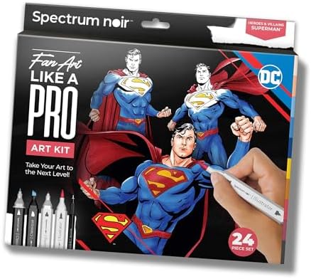 Spectrum Noir DC Comics Superman Art Colouring Set – Fan-Art Like a Pro ...