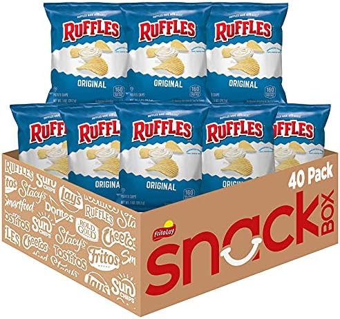 Amazon.com: Ruffles Original - Papas tostadas, 1 onza (paquete de 40 ...