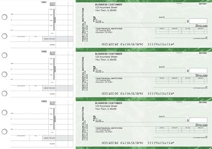 Amazon.com : ABC Manual Checks for Business 3 on a Page with Stub ...