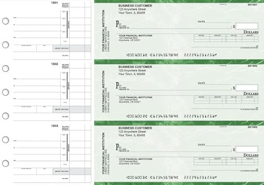 Amazon.com : ABC Manual Checks for Business 3 on a Page with Stub ...
