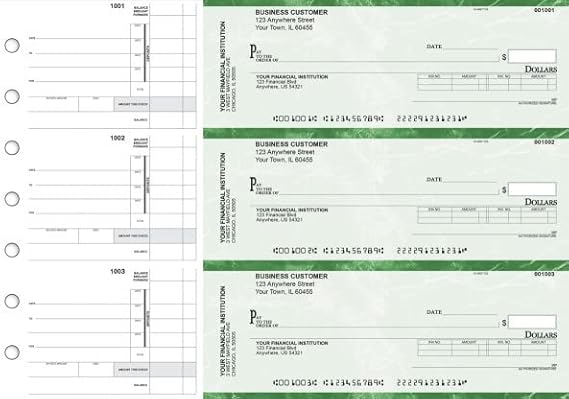 Amazon.com : ABC Manual Checks for Business 3 on a Page with Stub ...