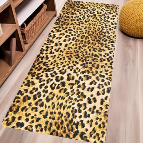 Amazon.com: Leopard Print Long Runner Rug for Hallway,Ultra-Thin Soft ...