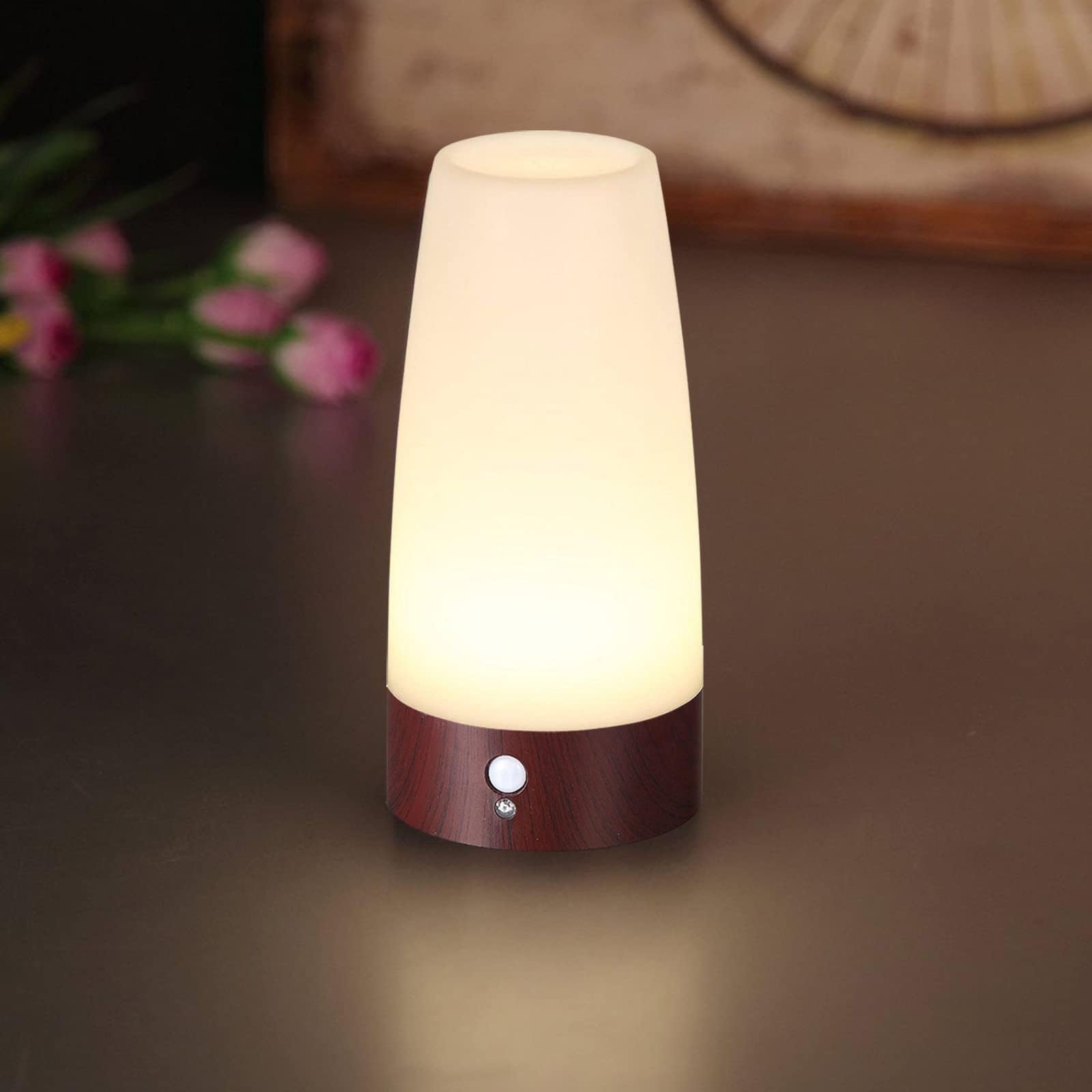 ZEEFO Table Lamps Wireless PIR Motion Sensor LED Night Light, Indoor ...