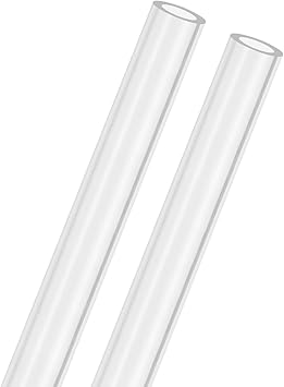 M METERXITY 2-Pack Clear Rigid Acrylic Pipe, 8mm[0.31"] ID x 12mm[0.47 ...