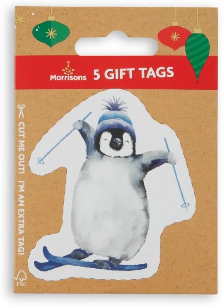 Morrisons Cute Penguin Gift Tag Pack : Amazon.co.uk: Stationery ...