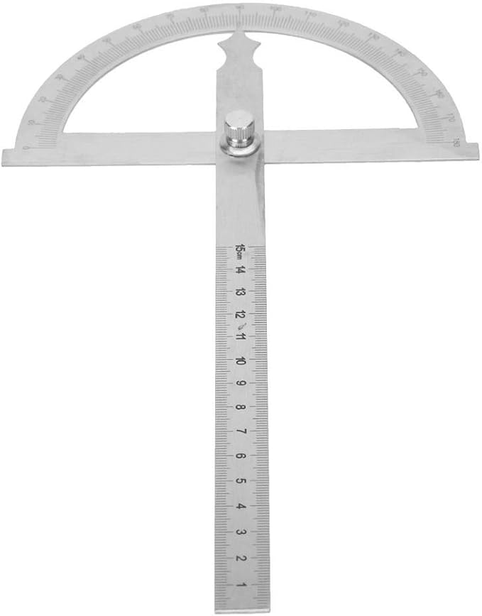 Transportador de Acero Inoxidable Goniómetro 15 Cm Regla 180 Grados ...