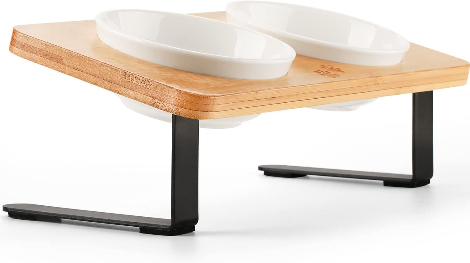 Elevated Cat Bowls, 5.5 inches Food & Water Bowls 15° Tilted Raised ...