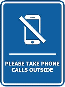 Amazon.com : Signs ByLITA Portrait Round Please Take Phone Calls ...