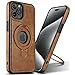 Amazon.com: VAUSERDY Magnetic for iPhone 12/12Pro Leather Case,Invisible Stand [Compatible with ...