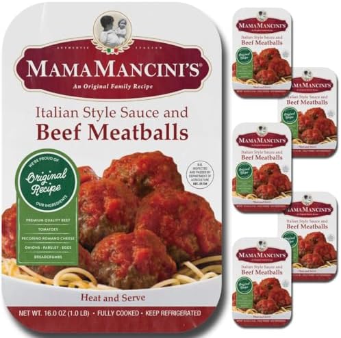 Amazon.com: Mama Mancini's Beef Meatballs in Italian Style Pasta Sauce ...