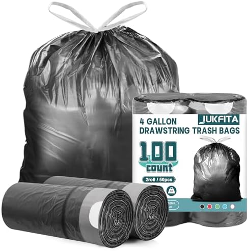 Amazon.com: LMCMG Small Trash Bags 4 Gallon - 100 Count Bathroom ...