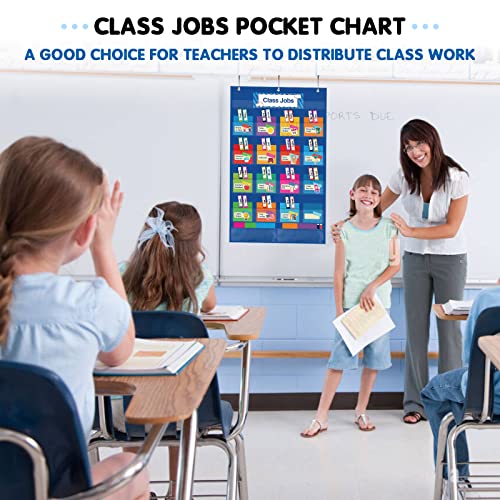 Snapklik.com : KIKIGOAL Class Jobs Pocket Chart Bulletin Board For ...