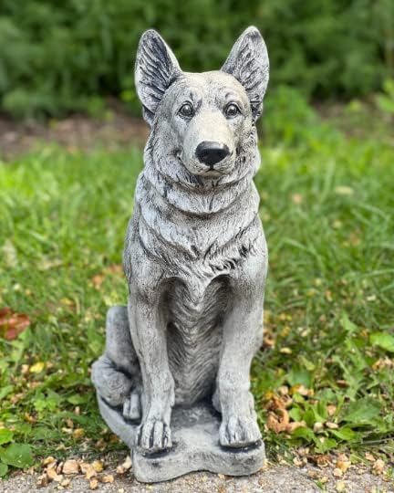 Amazon.com : Amazing German Shepherd Dog Statue Memorial Garden Figure ...