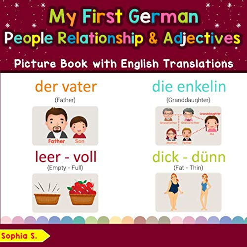 My First German People, Relationships & Adjectives Picture Book with ...