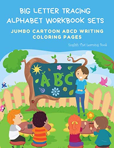 Buy Big Letter Tracing Alphabet Workbook Sets Jumbo Cartoon ABCD ...