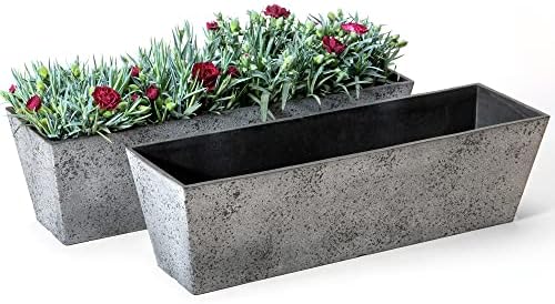 Amazon.com : Veradek Pure Series Window Box Planter - Long Rectangular ...